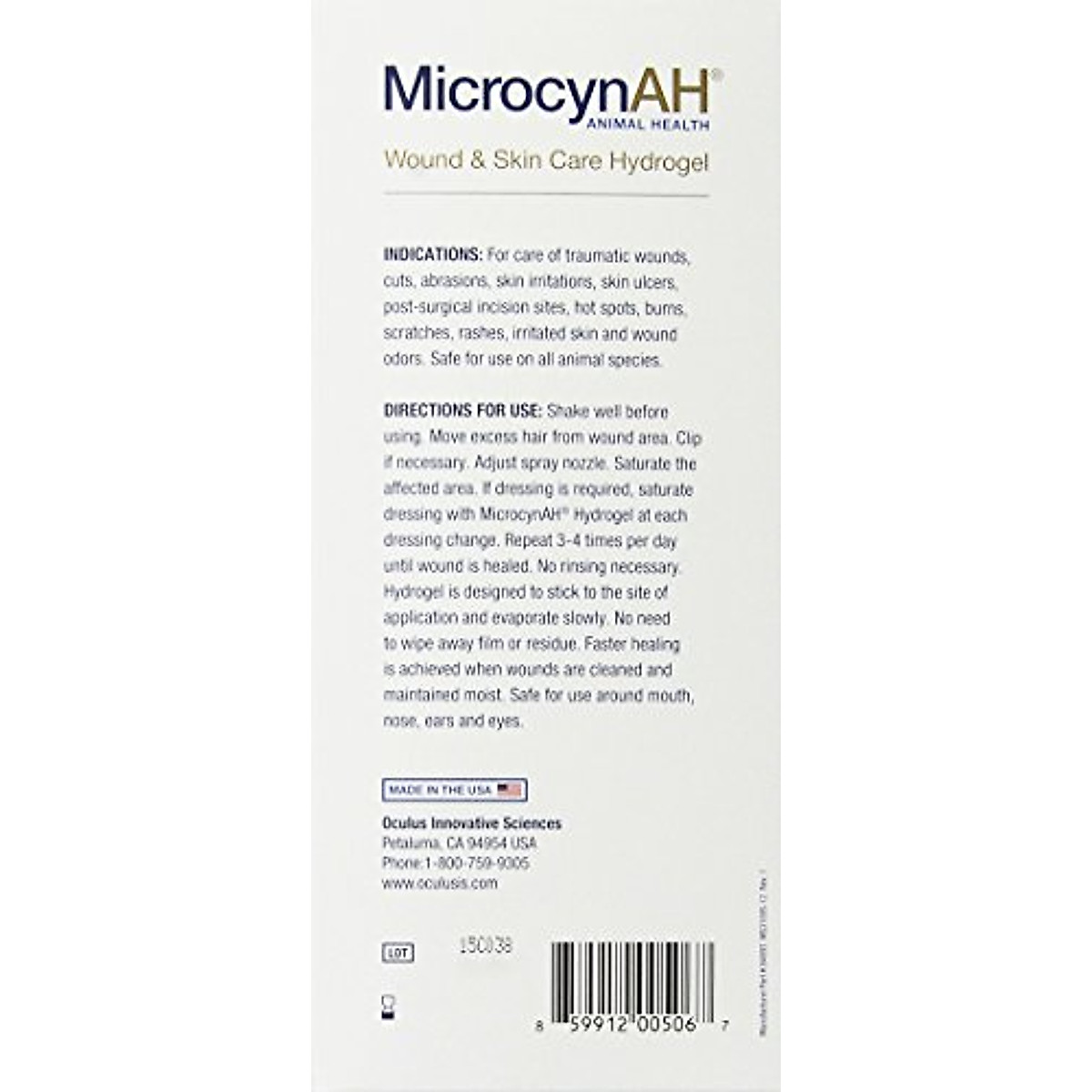 MicrocynAH Wound and Skin Care Sprayable Hydrogel, 16-Ounce