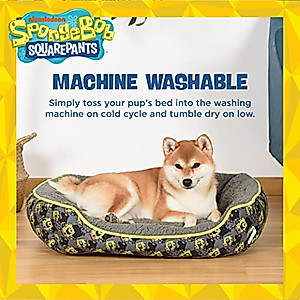SpongeBob SquarePants for Pets Shadow in the Dark Cuddler Dog Bed, 24"L x 9.5"W x 4.7"Th, Polyester, Officially Licensed