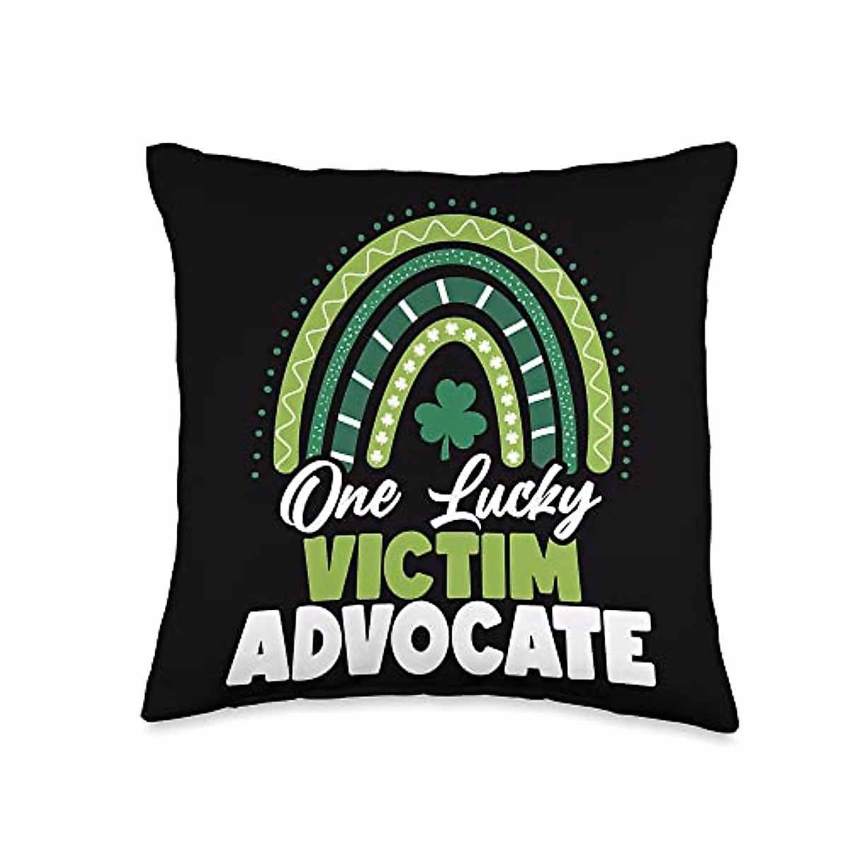 St Patricks Day Professions Apparel St Patricks Day One Lucky Victim Advocate Throw Pillow, 16x16, Multicolor