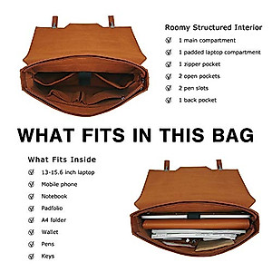 ECOSUSI Laptop Messenger Bag Women Briefcase 15.6 inch Laptop Satchel Handbags