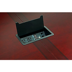 Regency Prestige 96 by 48-Inch Conference Table with Power Data Grommet, Mahogany