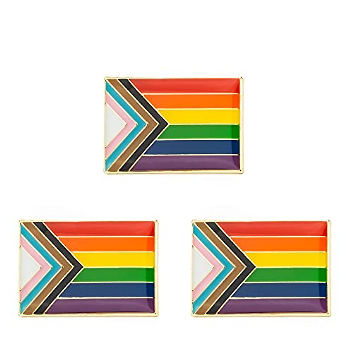 XINGHUI Progress Pride Pin Progress Pride Lapel Pins Brooches Badges (3PCS) Pack 3PCS XY0773-3