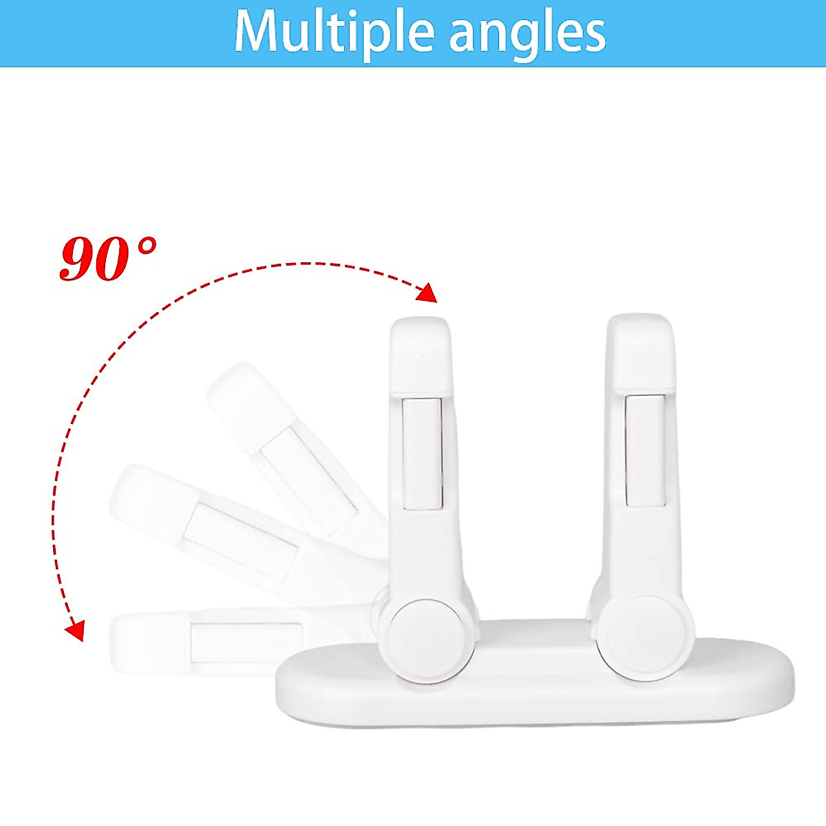 Flowden Improved Childproof Door Lever Lock（2 Pack）Prevents Toddlers from Opening Doors. Durable ABS with Adhesive Backing. Simple Install, No Tools Needed