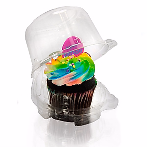 50 jumbo individual cupcake containers large Strong Quality Clear individual Cupcake and Muffin Containers plastic disposable single Compartment cupcake containers individual jumbo cupcake containers)