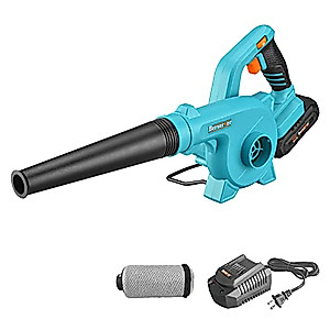 Berserker 20V Leaf Blower Cordless 2.0Ah Battery Operated and Charger Included,2-in-1 Compact Electric Powered Handheld Lightweight Variable-Speed Yard Vacuum for Lawn Care,Snow Blowing,Dust Cleaning