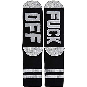 Coshang Fuck Off Socks Womens Funny Funky Casual Novelty Crew Socks Gift Dress Tube Stocking