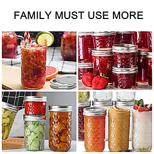 Mason Jars 12 OZ,Canning Jars with Lids 24PACK,Glass Jam Jars, Jelly Jars with Airtight Lids,Ideal for Canning, Preserving, Honey, Wedding Favors, Shower Favors