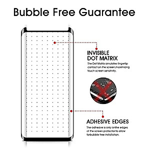 OTAO Galaxy S8 Screen Protector Tempered Glass (2 Pack), 3D Curved Dot Matrix Glass Screen Protector for Samsung Galaxy S 8 with Installation Tray [Case Friendly]