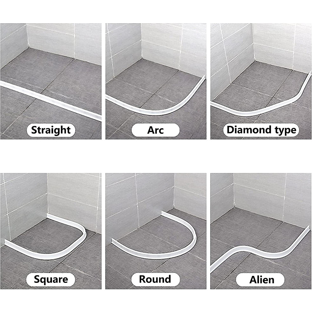 KFJZGZZ Shower Threshold Water Dam Collapsible Bath Shower Barrier,Dry and Wet Separation Water ​Barrier for Bathroom Kitchen Sink and Keeps Water Inside Threshold