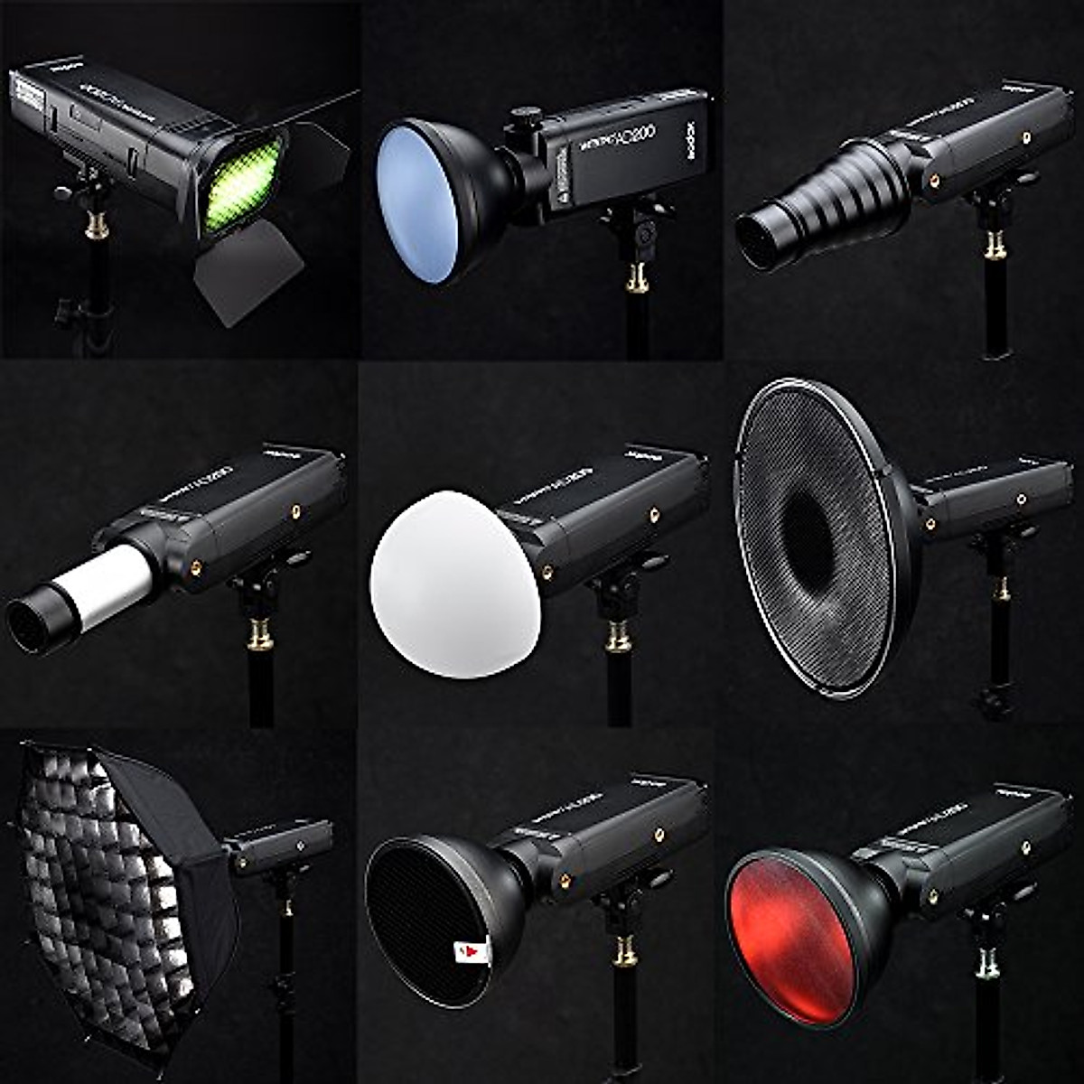 Godox AD200 TTL Flash Strobe, 200Ws 2.4G Pocket Flash Speedlite, 1/8000 HSS Monolight with 2900mAh Lithium Battery, Bare Bulb Flash Head to Provide 500 Full Power Flashes, Recycle in 0.01-2.1s