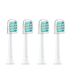 LAUMUGE Replacement Toothbrush Brush Heads Compatible with White-Y1 Electric Toothbrush, Soft Dupont Bristle Replaceable Heads, 4 Packs