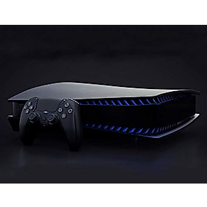 PEYANZ ＰS5 Console Cover, ABS Shell, Replacement Faceplate, Anti-Scratch Dustproof, with Extra 2pcs Free Controller Stickers (Disc Edition, Black)