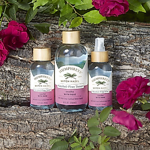 Humphreys Soothe Witch Hazel with Rose Alcohol-Free Toner, Clear, 8 Oz (Pack of 1)