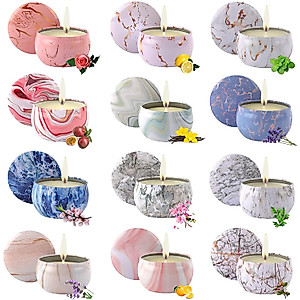 Scented Candles Gifts for Women, 12 Pack Mothers Day Aromatherapy Candles Set for Home Scented, 2.5 Oz Soy Candles Gift with Strong Fragrance for Bath Stress Relief Yoga Reading.