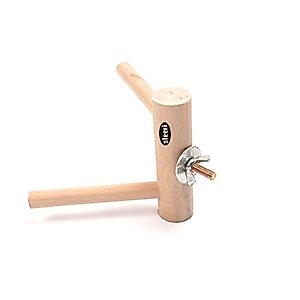 sleeri Small Parrot Perch Stand Wood Bird Stands Pet Parakeet Budgie Playstand Grinding Birdcage Cage Accessories