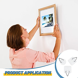 40 Pieces Invisible Adhesive Plate Hanger Round Vertical Plate Holder Self-Adhesive Wall Plate Hanger Self-Adhesive Wall Dishes Hook Rubber Plate Wall Hanger for Bathroom Kitchen Department Office