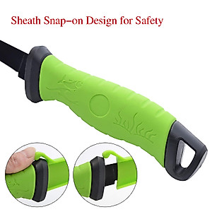 ENTSPORT Outdoors Fillet Knife Professional Fishing Knives Non-Stick Coating Stainless Steel Blade Boning Knife with Sheath(7" Fillet Knife with Non-Slip Handle)