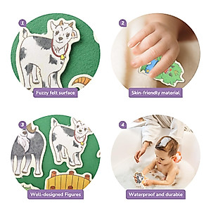 CHEFAN Felt/Flannel Board Story Set of 4, PRECUT Felt Pieces for Preschool Toddlers, Stone Soup, The Three Billy Goats Gruff, Jack and Beanstalk, The Boy Who Cried Wolf