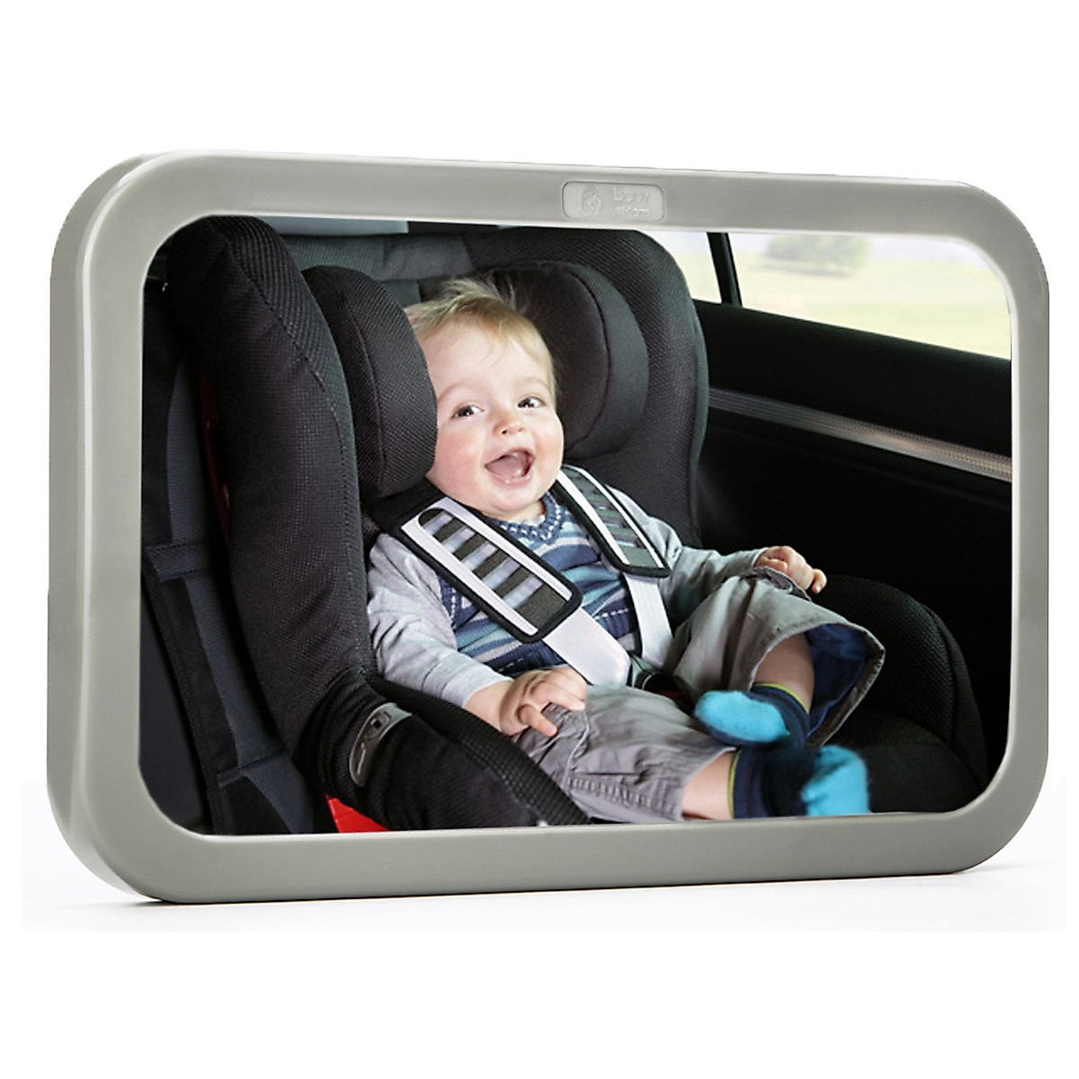 #1 Back Seat Mirror - Baby & Mom Rear View Baby Mirror - Easily Watch Your Precious Child in-Car - Adjustable, Convex and Shatterproof Glass