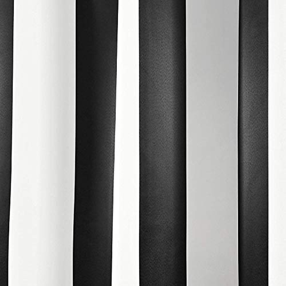 Lush Decor Wilbur Room Darkening Striped Window Panel Curtains Set (Pair), 84 in L, Black