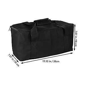 FELTECHELECTR Insulated Bag Insulated Basket Backpack Cooler Thermal Picnic Basket Food Bag Portable Lunch Cooler Bag Insulation Bag Insulated Picnic Basket Containers for Food Thermal Bag Black