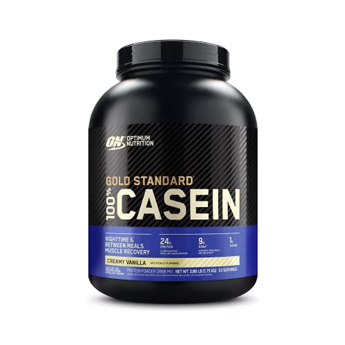 Optimum Nutrition Gold Standard 100% Micellar Casein Protein Powder, Slow Digesting, Helps Keep You Full, Overnight Muscle Recovery, Creamy Vanilla, 4 Pound (Packaging May Vary)