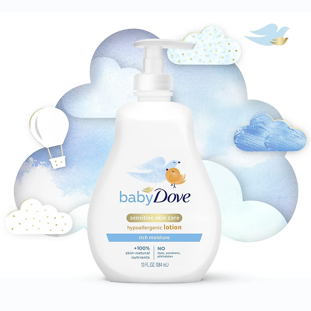Baby Dove Lotion, Rich Moisture, 13 Ounce (Pack of 3)