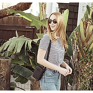 Agoz Crossbody Handbag Cell Phone Purse Wallet Sling Shoulder Bag Strap for iPhone 14 13 12 11 XS MAX XR 8, Samsung S22 S20 S10 Plus,S21,Note 20 10, S9,S8, Google Pixel 7 6 6A 5 4A, LG Stylo 6 (Black)