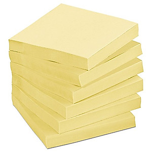 Post-it 654R24CPCY Post-it Notes,Recycled,3-Inch x3-Inch,75 Sht/PD,24PD/PK,Canary YW