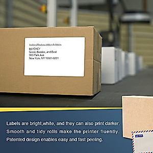 BETCKEY - Compatible Shipping Labels Replacement for Brother DK-1241 (4" x 6"), Use with Brother QL Label Printers [10 Rolls + 2 Reusable Cartridges]