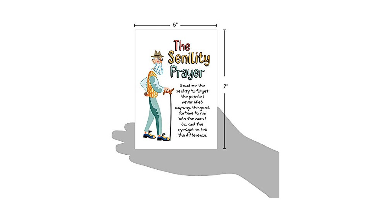 Funny Birthday Notecard for Men - Hilarious Elder Humor Card
