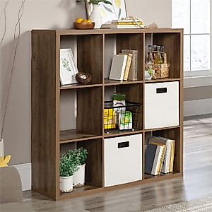 Sauder Miscellaneous Storage Engineered Wood 9-Cube Organizer in Rural Pine