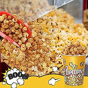 Colarr 31 Pack 32 oz Popcorn Buckets Reusable Popcorn Container Greaseproof Paper Popcorn Tub with Plastic Popcorn Scoop for Home, Theater Movie Night, Circus, Carnival Theme Party Decorations