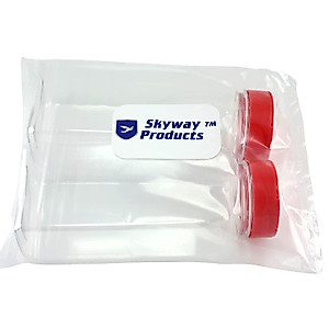 Skyway Supreme Large 32 OZ Clear Plastic Spice Bottles Containers - Set of 2 - Flap Cap Pour and Sifter Shaker Jars - Refillable Perfect For Storing and Dispensing Spices Herbs and Rubs - BPA Free