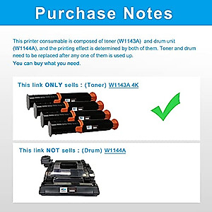 LCL Compatible Toner Cartridge Replacement for HP 143A W1143A W1143AD Neverstop Laser MFP 1201n 1202w 1202nw 1001nw (4-Pack Black)
