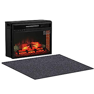 Fireplace Rug—Stove fire mat，Retardant | Heat Resistant，Ember Mat and Grill mat，Absorbent material， Protect the home floor and ground from ashes, waterproof and anti-skid backing, washable (36"×60")