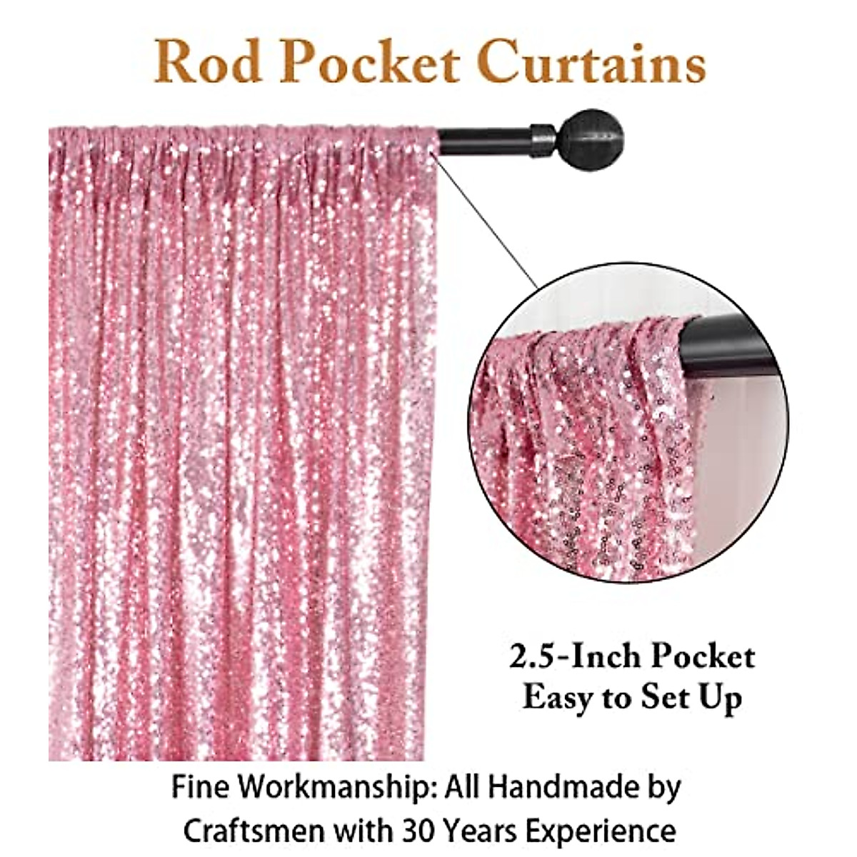ShiDianYi 4FTX6FT-Fuchsia Pink-Sequin Photo Backdrop, Wedding Photo Booth,Photography Background (Fuchsia Pink)