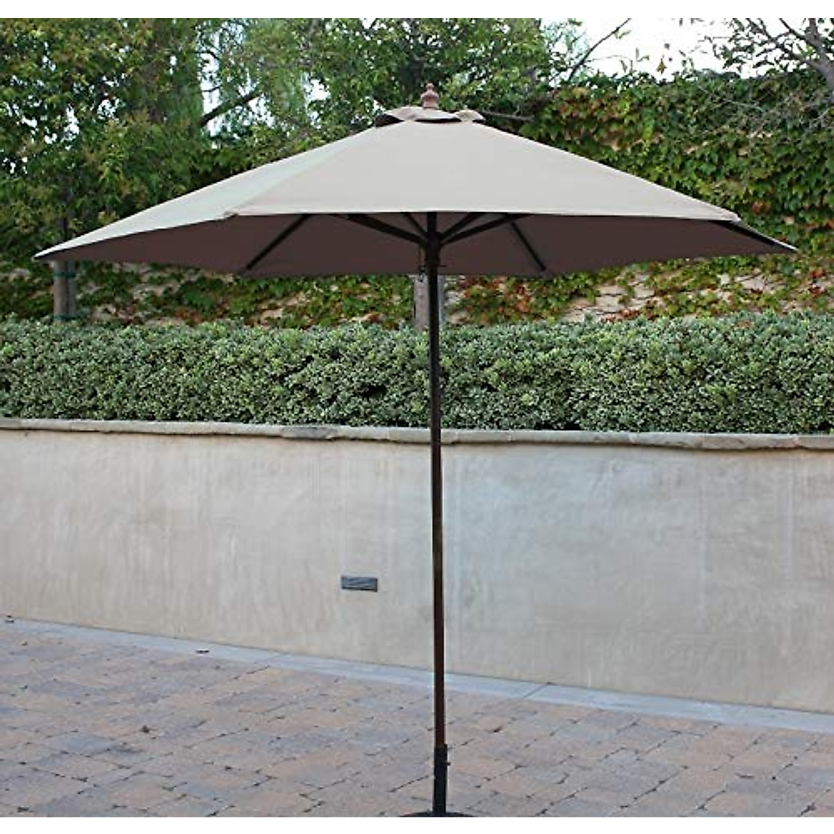 Formosa Covers | Premium Quality Double Vented 9ft 6 Ribs Outdoor Umbrella Replacement Canopy - 30% Heavier Than The Rest - Taupe (Canopy Top Only)