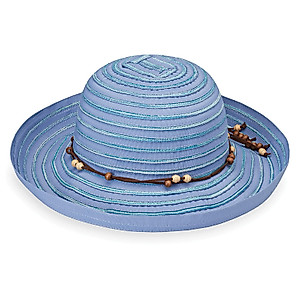 Wallaroo Hat Company – Women’s Breton Sun Hat – UPF 50+ Sun Protection, Packable Design and Adjustable Sizing for Medium Crown Sizes – Versatile Style for Travel, Beach and Everyday (Hydrangea)