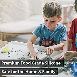 BASIN - Under Sink Mat - Cabinet Liner - The ORIGINAL Silicone Under Sink Mats For Kitchen Waterproof - House Organization Must Haves - New Home Must Haves - Large Silicone Mat Drip Tray 34"x22" White