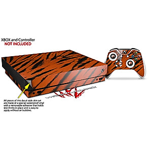 WraptorSkinz Decal Vinyl Skin Wrap Compatible with Xbox One X Console and Controller - Tie Dye Bengal Side Stripes