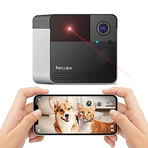 Petcube Play 2 Wi-Fi Pet Camera with Laser Toy & Alexa Built-In, for Cats & Dogs. 1080P HD Video, 160° Full-Room View, 2-Way Audio, Sound/Motion Alerts, Night Vision, Pet Monitoring App