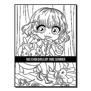 100 Chibi Girls: An Adult Coloring Book Collection with Cute Girls, Fantasy, Horror, Christmas, and More!