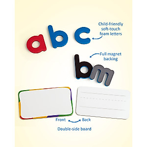 Coogam CVC Sight Words Magnetic Letters Flashcards, Short Vowel Spelling Game, Preschool Kids Learning Supplies, Montessori Educational Writing Reading Toy Gift for 3 4 5 Years Old