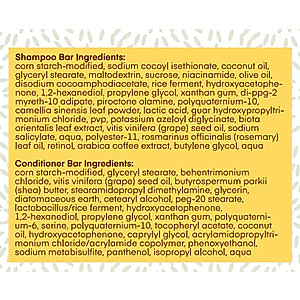 Accallo Bar Shampoo and Conditioner: Rice Water Shampoo Bar, Conditioner Bar, for Hair Growth, Travel Size Sets, Solid Shampoo