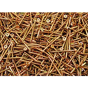 (2500) Torx T25 Star Flat Head 9 x 2-1/2 Yellow Zinc Type 17 Wood Screw Bulk