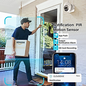 XTU Security Camera Outdoor, 2K Wireless WiFi 360° PTZ Camera, Solar Security Camera Battery Powered, Home Surveillance Camera with Spotlight & Siren/Motion Detection/3MP Color Night Vision/IP66.