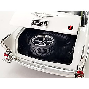 1957 Chevy 150 Restomod Hourglass Black and White Limited Edition to 774 Pieces Worldwide 1/18 Diecast Model Car by Acme A1807012