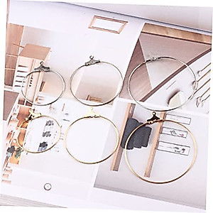 TEHAUX 20pcs Wire Earrings Hoops Dangle Earring Jewelry Accessories Beading Hoop Finding Earring Hoop Gold Earrings Backs for Studs Bezel Charms Pendants Jewelry Making Bead Circle Copper