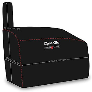 Dyna-Glo DG962CBC Barrel Charcoal Grill Cover, Fits Size: 70.47" W x 20.9" D x 39.76" H (178.99 x 53.08 x 100.99 cm), Black